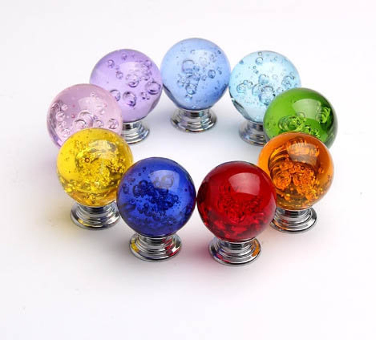 Crystal Knob for Furniture/ Colorful Drawer Knobs/Cabinet | Etsy