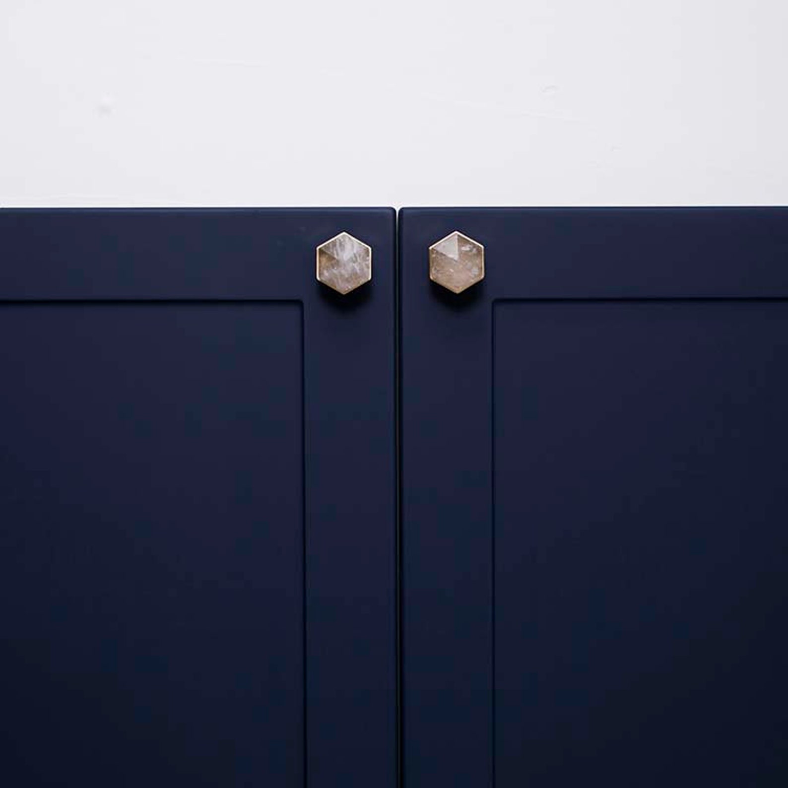 Hexagon Crystal Knobs and Pulls/brass Drawer Knobs/luxury - Etsy