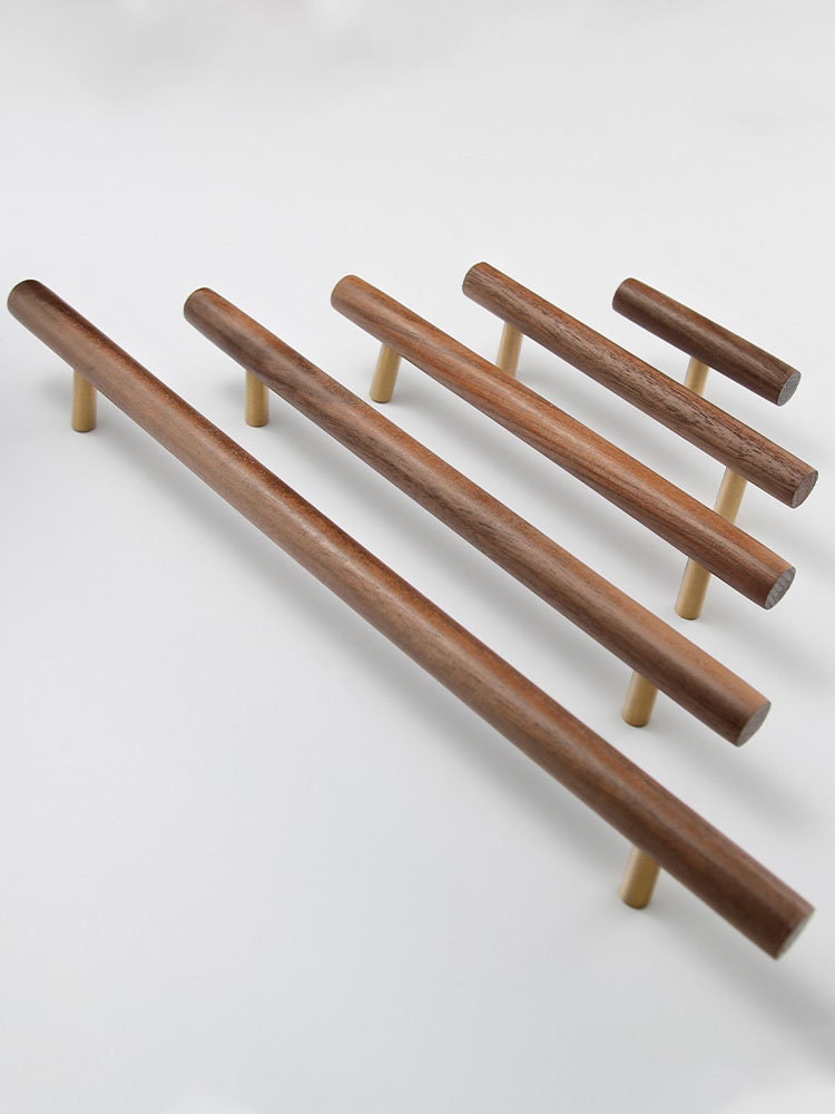 Walnut handle modern minimalist solid wood wardrobe drawer | Etsy