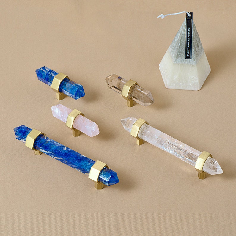 Crystal Drawer Knobs/crystal Stone Drawer Pulls/closet - Etsy