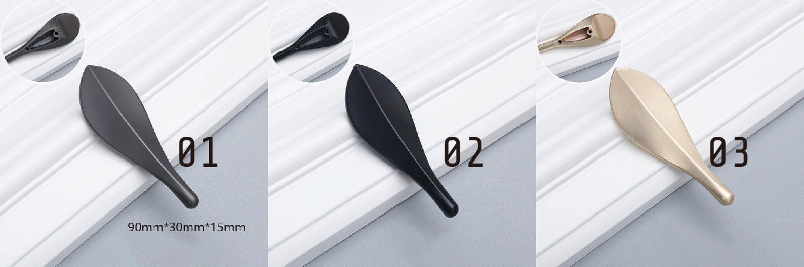 Leaves Brass Knobs and Pulls/ Plant Leaf Drawer Knobs/cabinet - Etsy