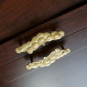 Pine Tree Brass Knobs and Pulls/ Pinaster Drawer Knobs/cabinet Pulls ...