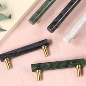 Sleek Marble Drawer Knobs Pulls/kitchen Pull Handles/custom Engraved ...