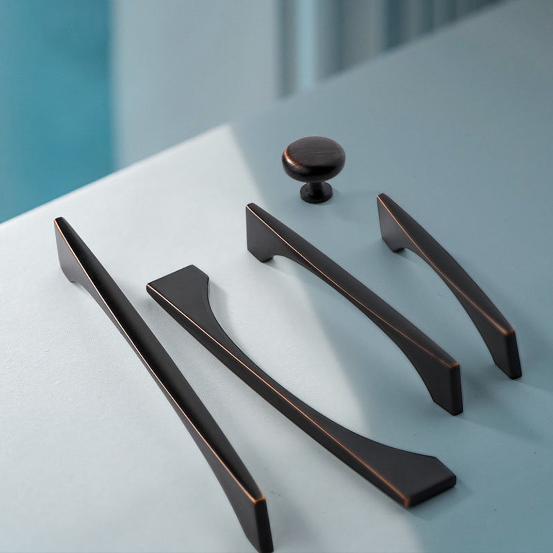 Arch Bridge Kitchen Cabinet Drawer Pulls Brushed Brass - Etsy Canada