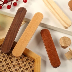 Wood Drawer Pulls Knobs Ash Cupboard Handles/rosewood Drawer Knobs ...