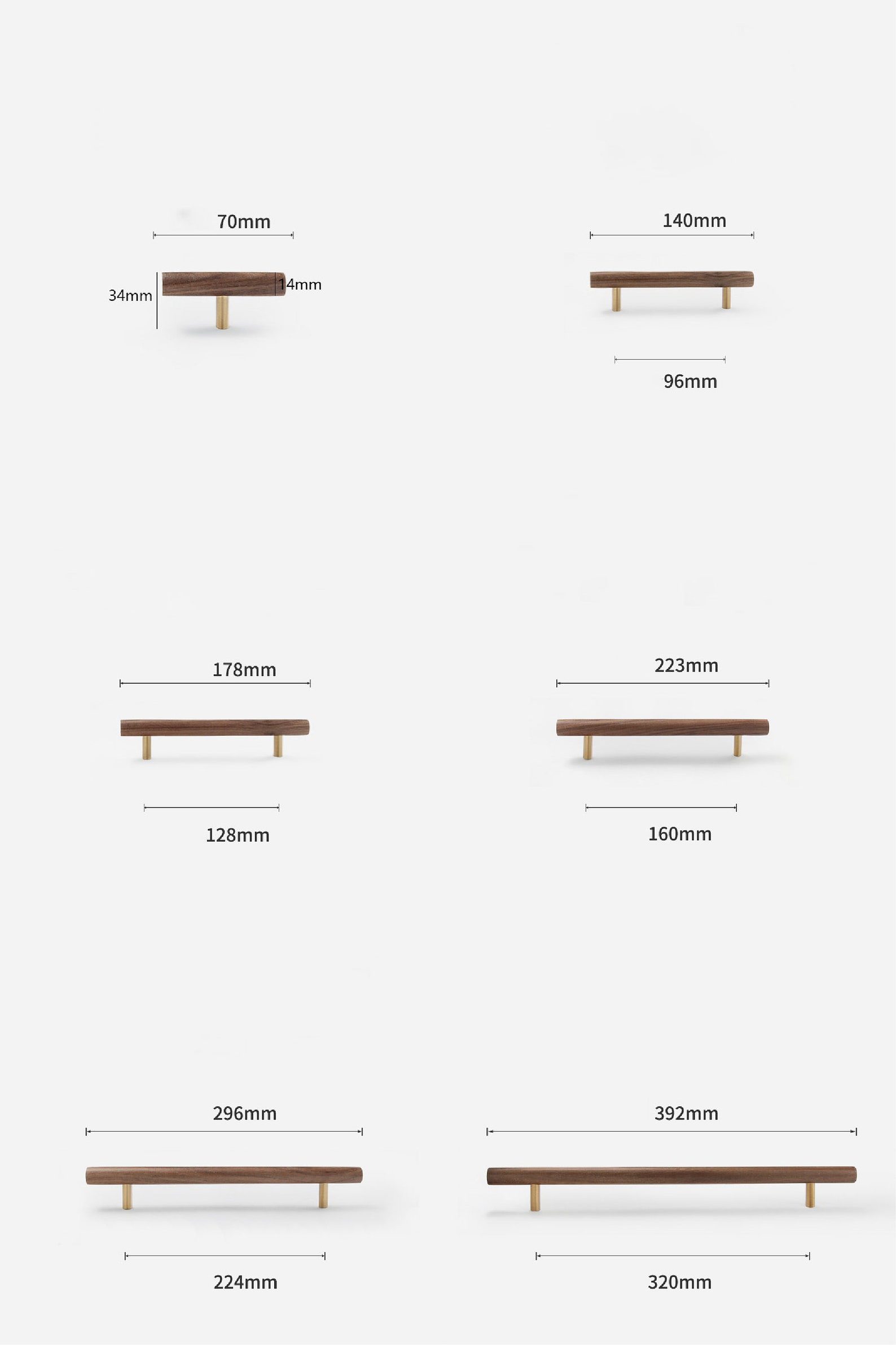 Walnut handle modern minimalist solid wood wardrobe drawer | Etsy
