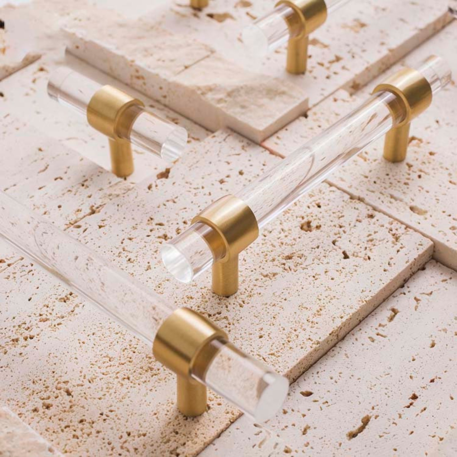 Acrylic Brass Drawer Knobs/brass Kitchen Knobs/custom Engraved Cabinet ...