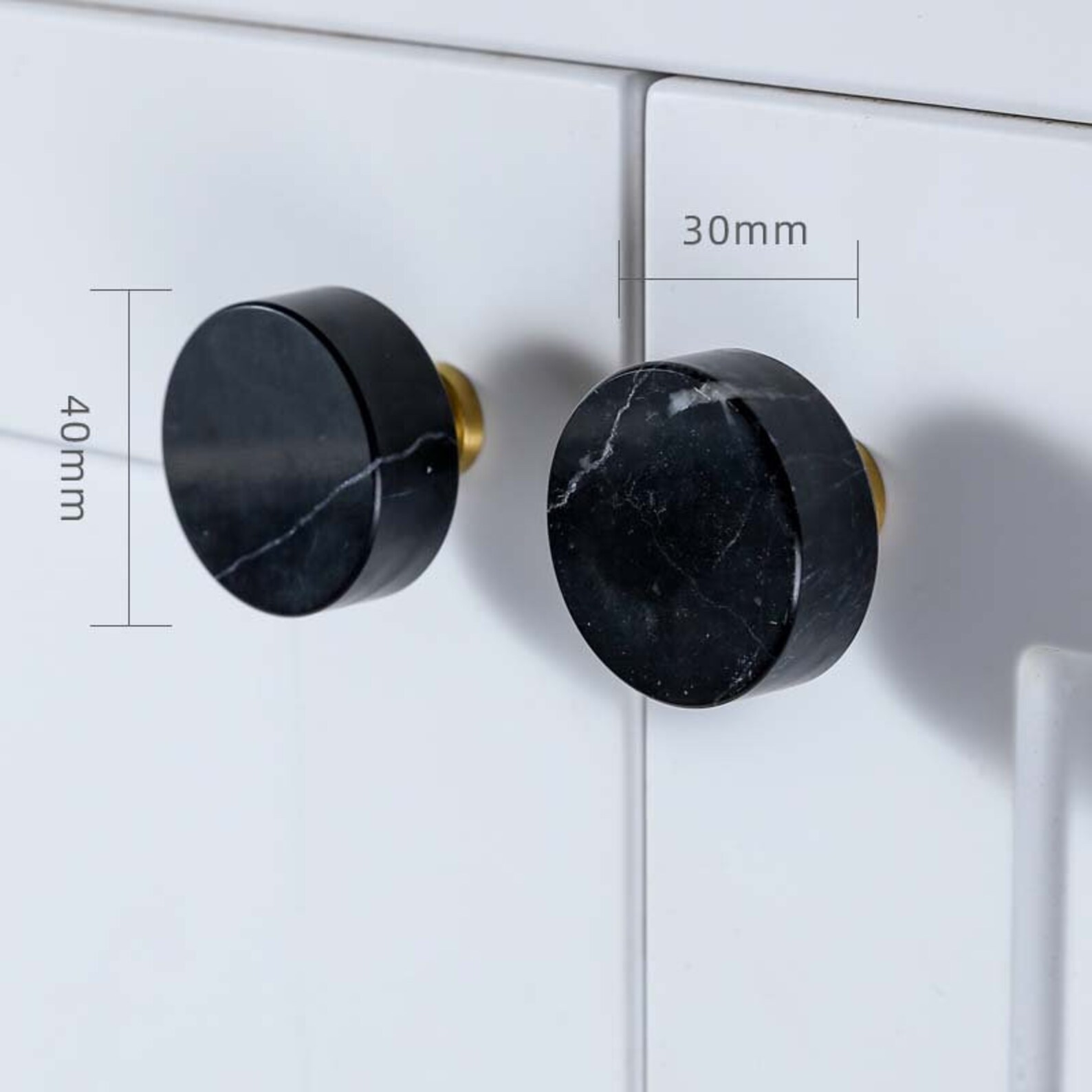 Marble Knobs and Pulls Black White/brass Drawer Knobs/luxury - Etsy