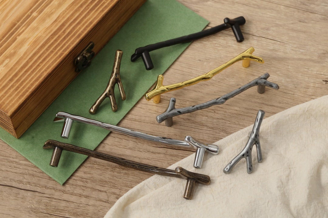 Twigs Door Pull Handles,tree Branches Gold Wardrobe Pull, Antique ...