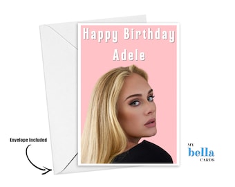 Adele Birthday Card | Etsy