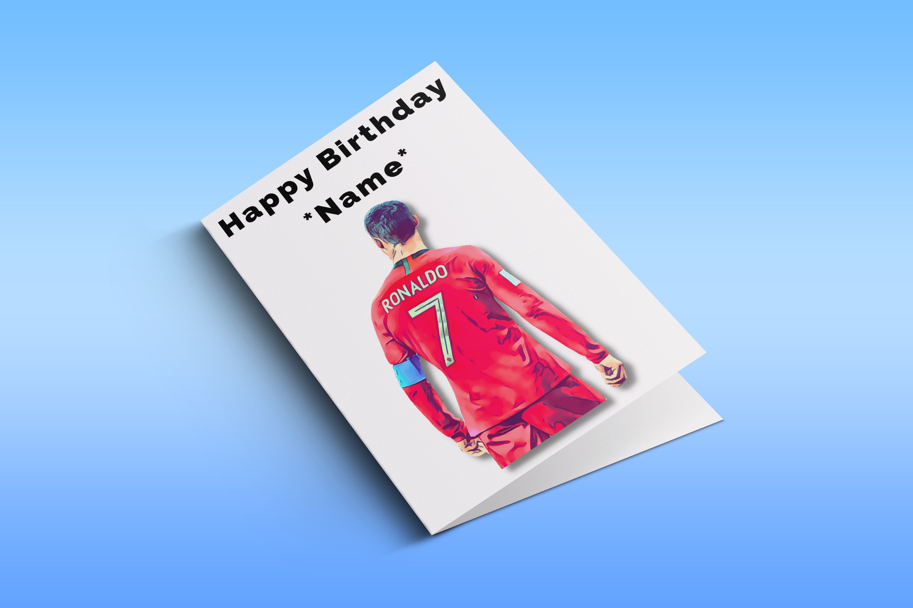 Cristiano Ronaldo Tarjeta De Cumpleaños Personalizada Etsy
