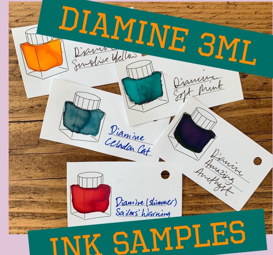 Diamine 3ml Fountain Pen Ink Samples - Range of Colours - Fast Shipping ...