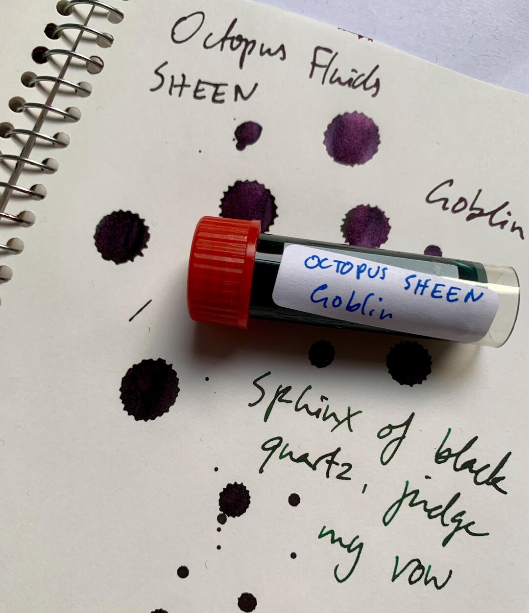 Octopus Fluids Goblin 3ml Fountain Pen Ink Sample - Green Ink - Fast ...