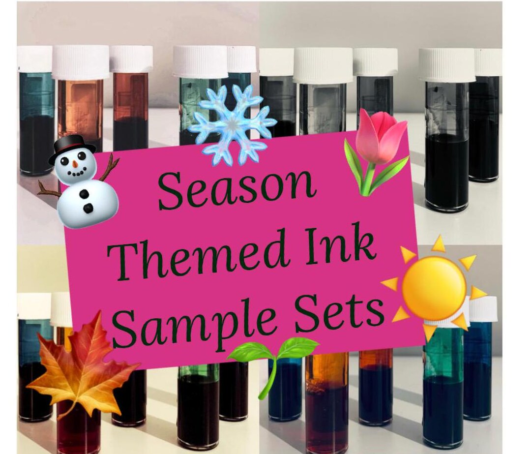 Season Themed Fountain Pen Ink Sample Sets (5x3ml) - Etsy