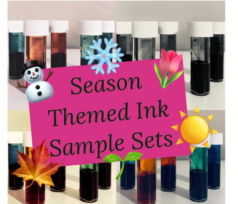 Season Themed Fountain Pen Ink Sample Sets 5x3ml - Etsy