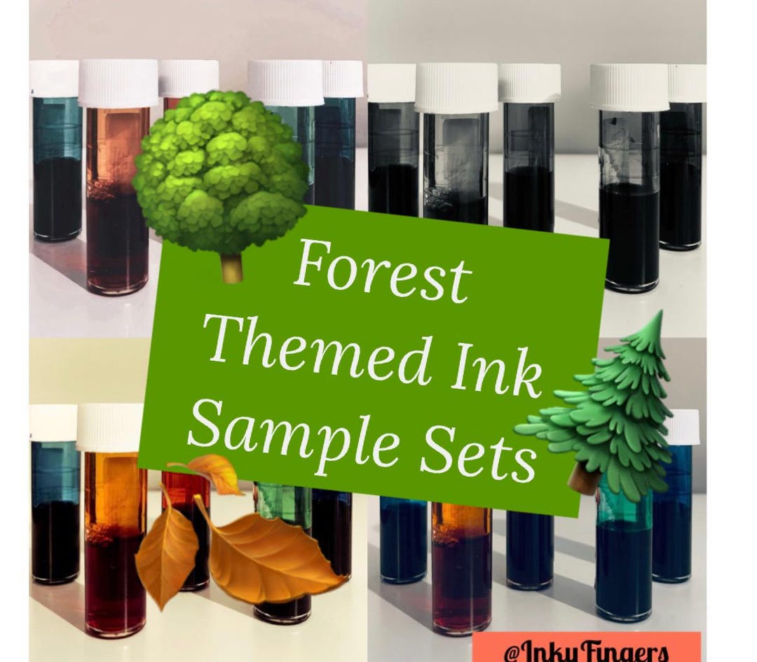 Forest Themed Fountain Pen Ink Sample Sets (5x3ml) - Etsy
