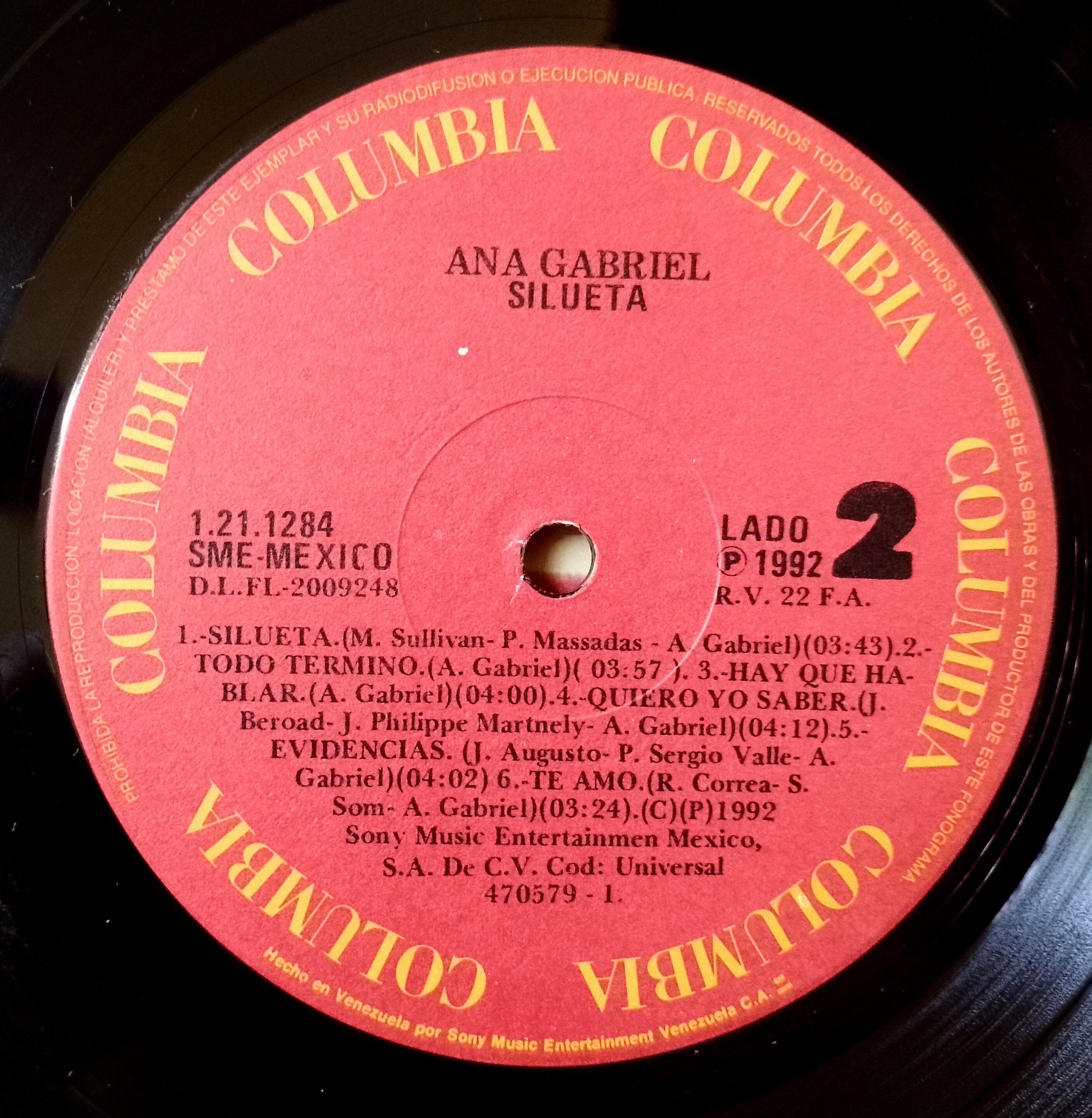 Ana Gabriel Vinyl Silhouette Original Lp Record 1992 Columbia Label - Etsy