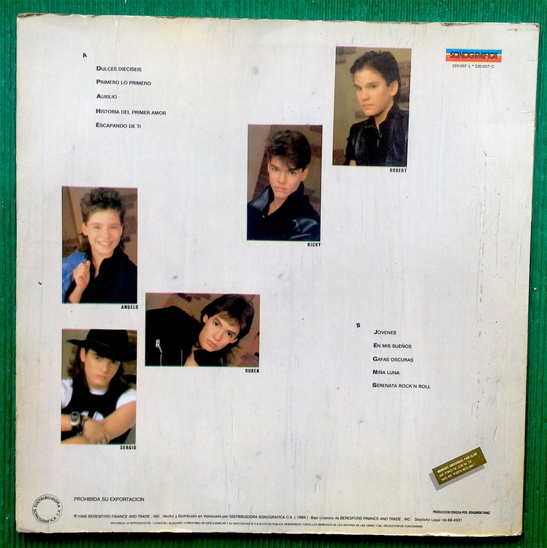 Menudo Vinyl Shadows and Figures Original LP Record 1988 Sonographic - Etsy