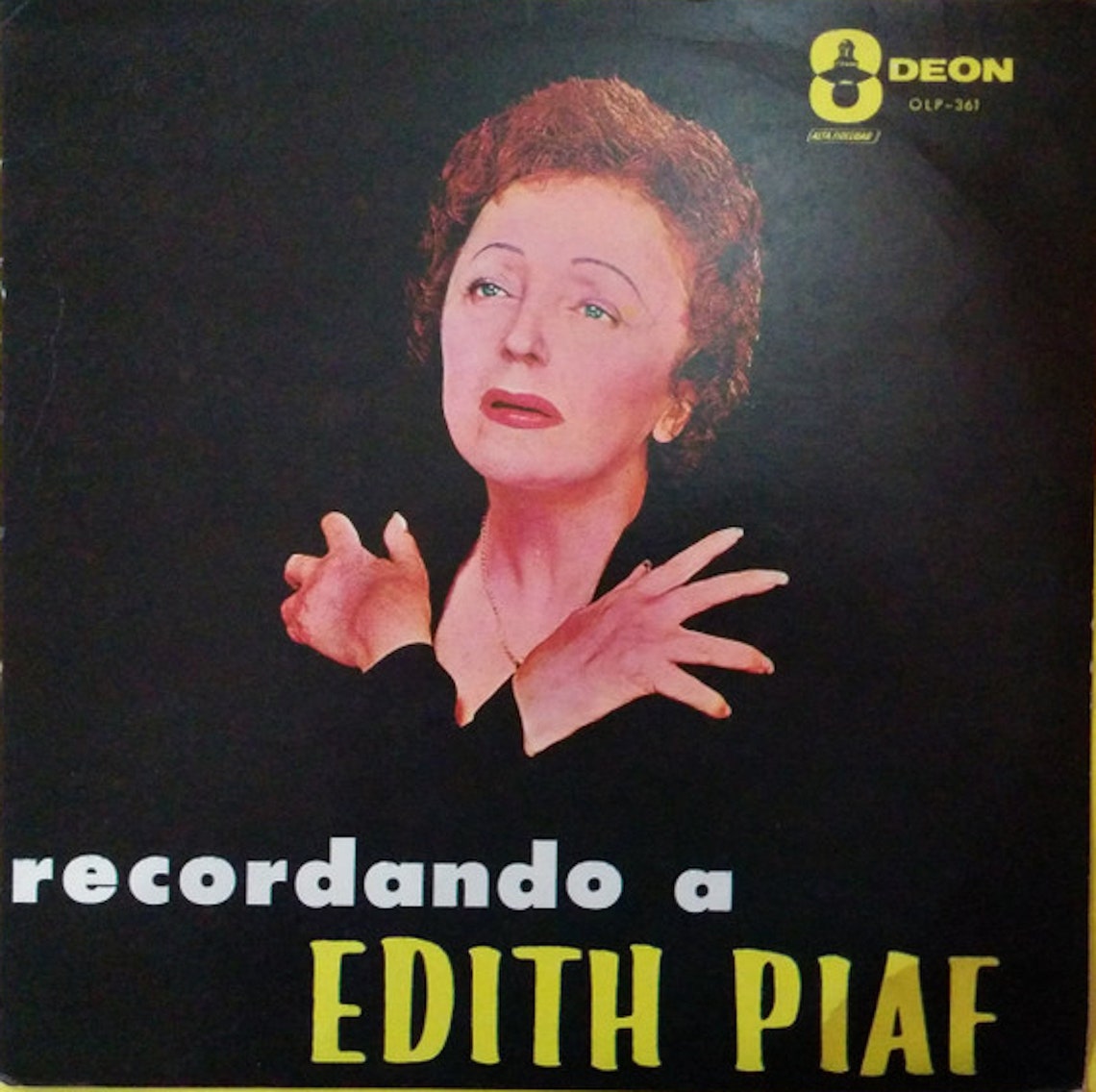 Edith Piaf Vinyl Remembering Her Best Songs Original LP Record Pressed ...