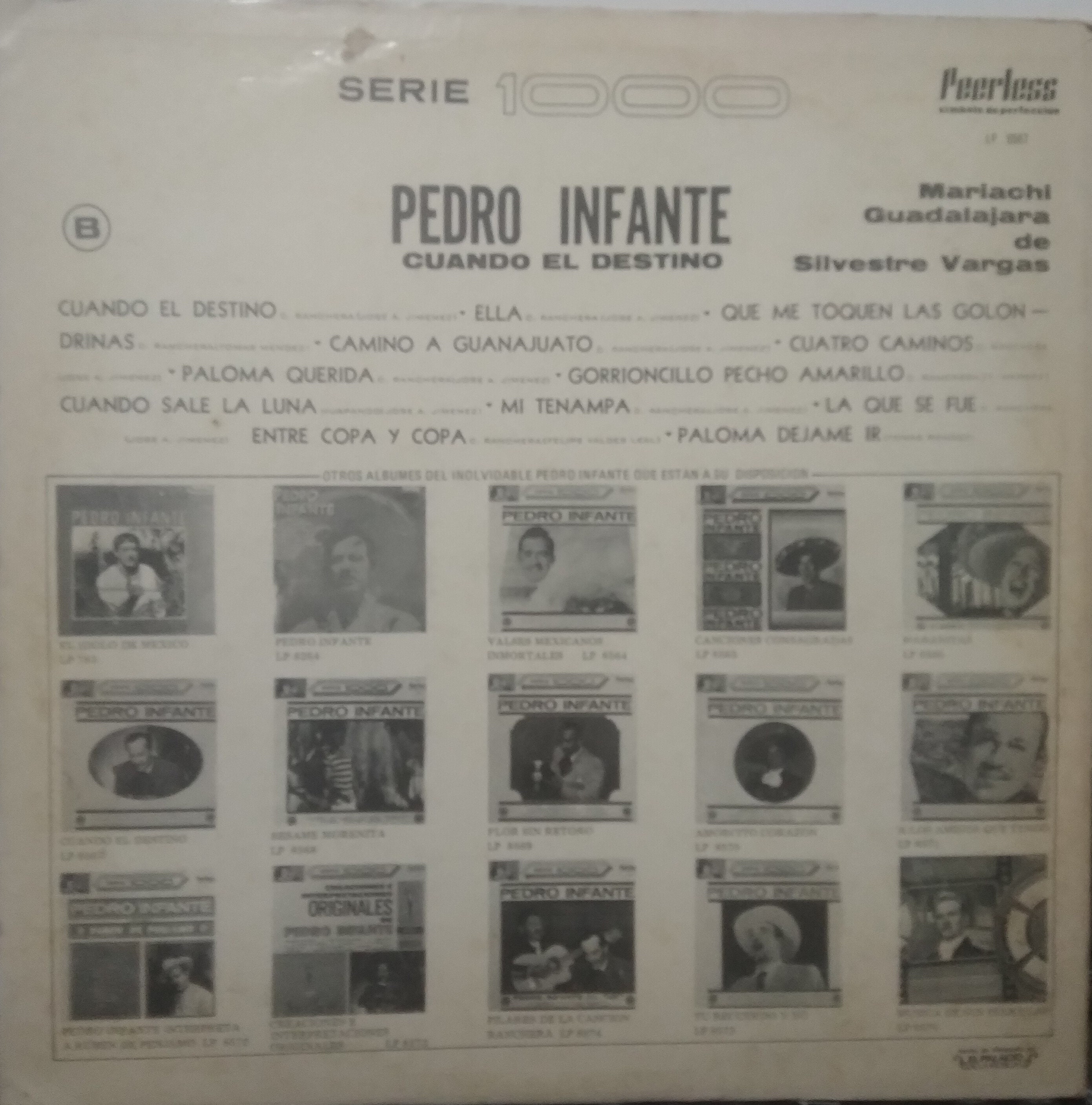 Pedro Infante Vinyl When Destiny Tribute Original LP Record 1974 ...