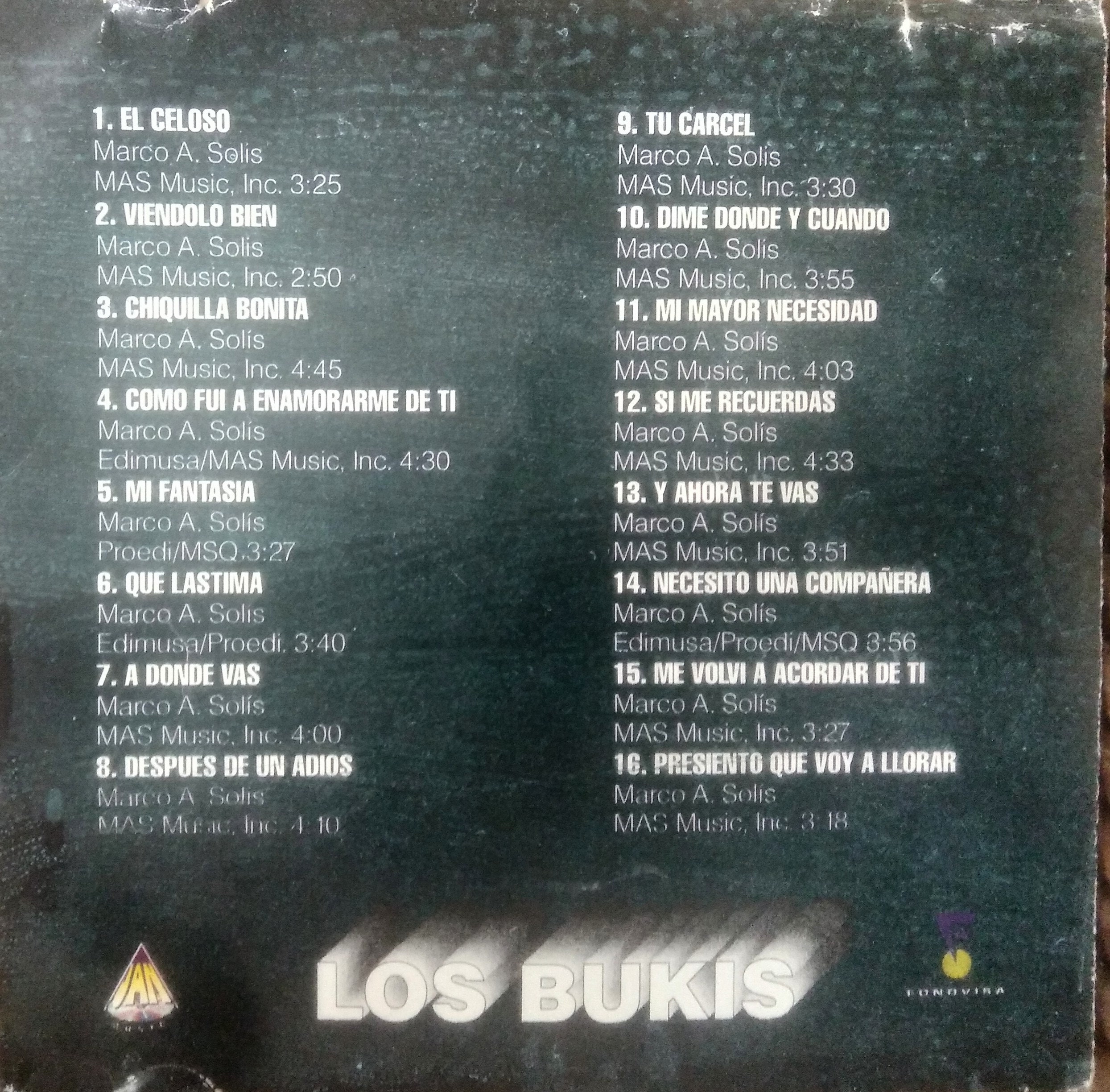 Special Publication María G. Los Bukis Their Greatest Hits Compact Disc ...