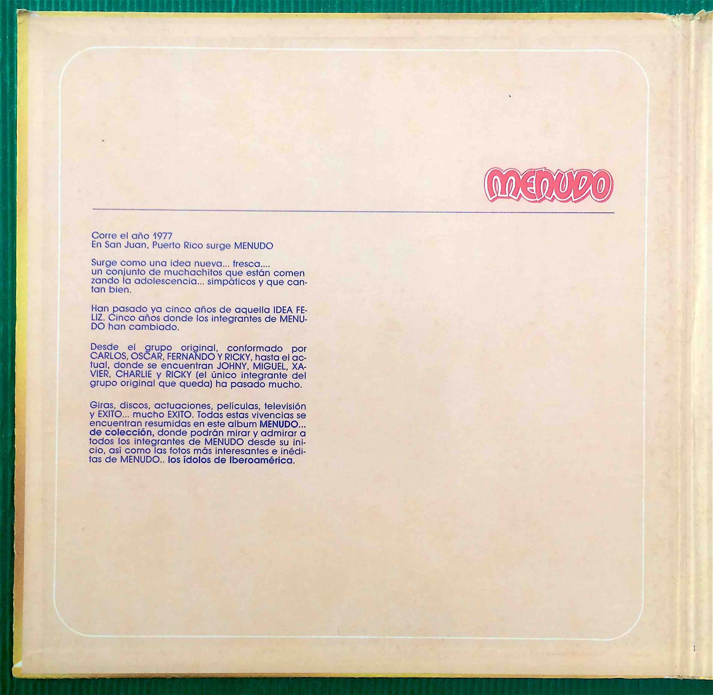 Menudo Vinyl Collection Contains the Complete Interior Book Original Lp ...