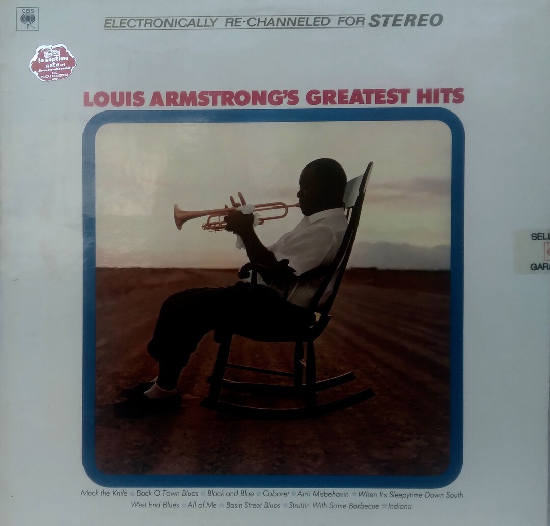 Louis Armstrong Vinyl Greatest Hits Record Lp Jazz Bop Swing 1987 - Etsy