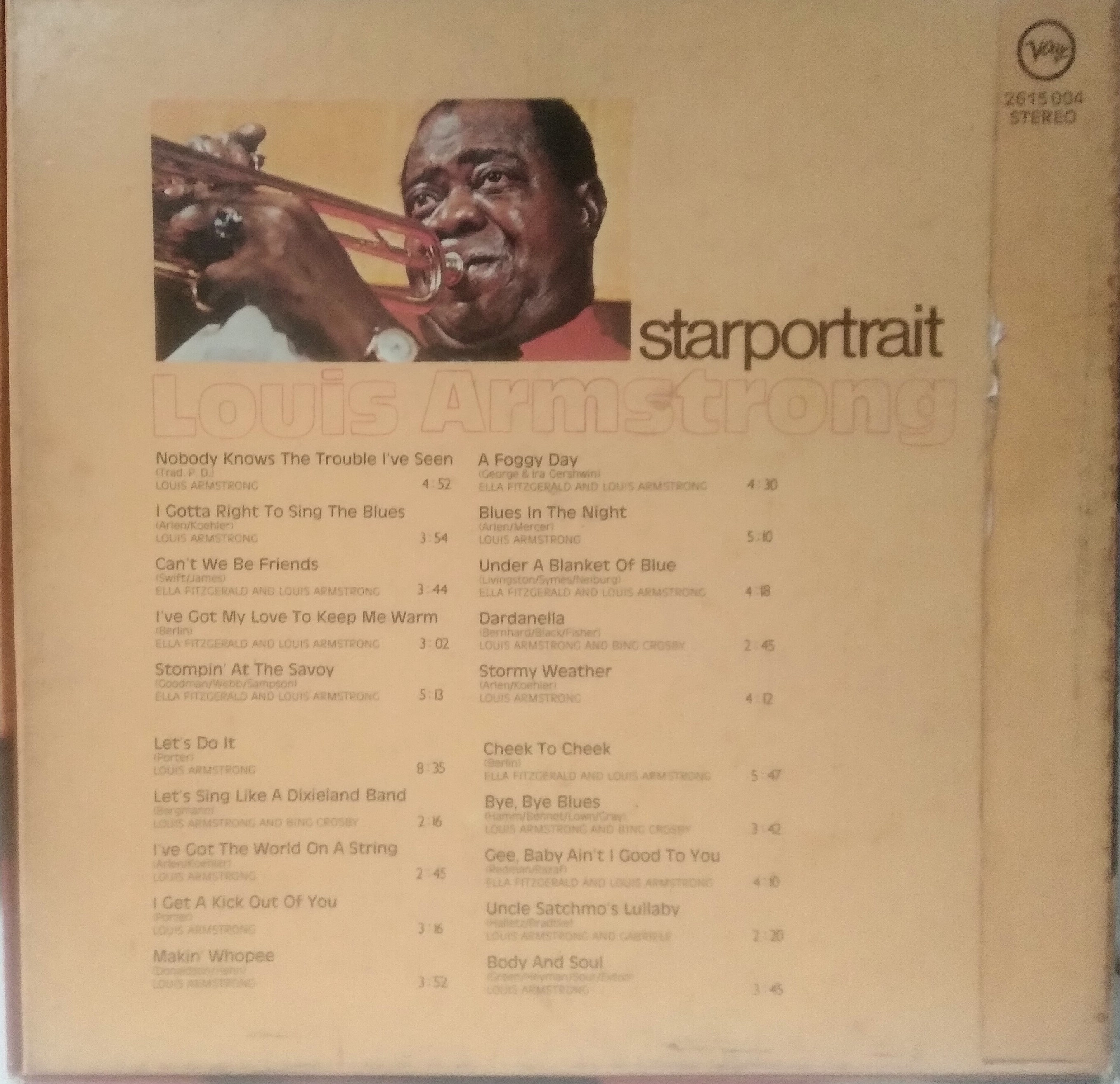 Louis Armstrong Vinyl Starportrait Collectible Lp Record Jazz Dixieland ...