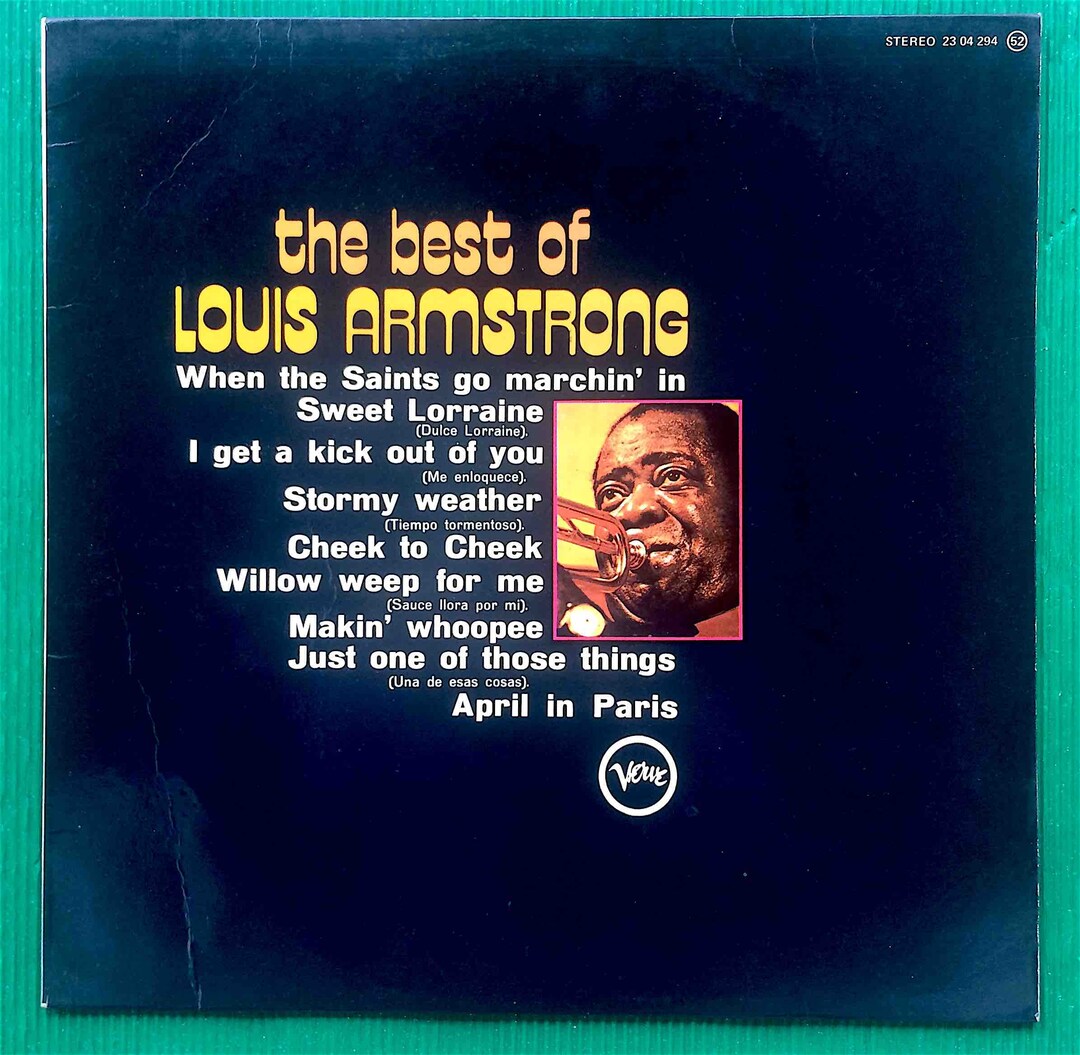 Louis Armstrong Vinilo the Best of Disco Lp Prensado Original - Etsy