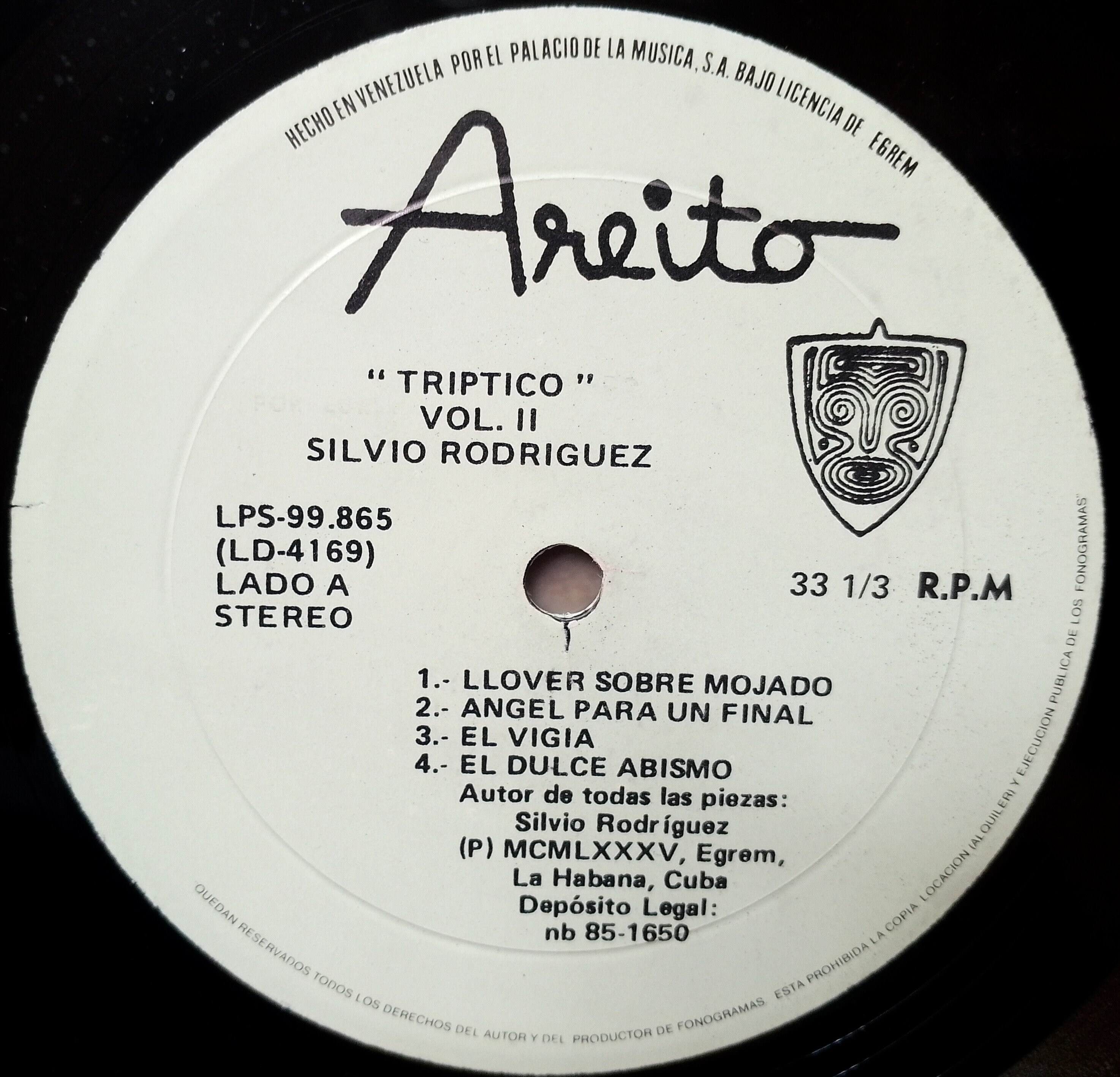 Silvio Rodriguez Vinyl Triptych Volume 2 Lp Original 1988 - Etsy