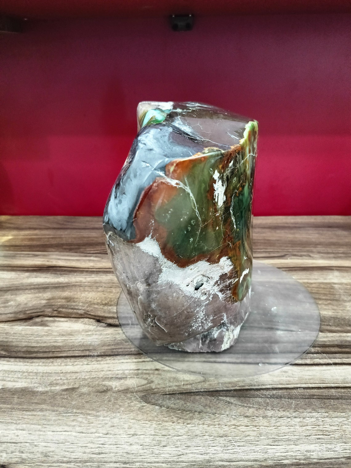 13500gr Rare Strong Energy Blue Green Black Brown Suiseki Tree Fossil ...