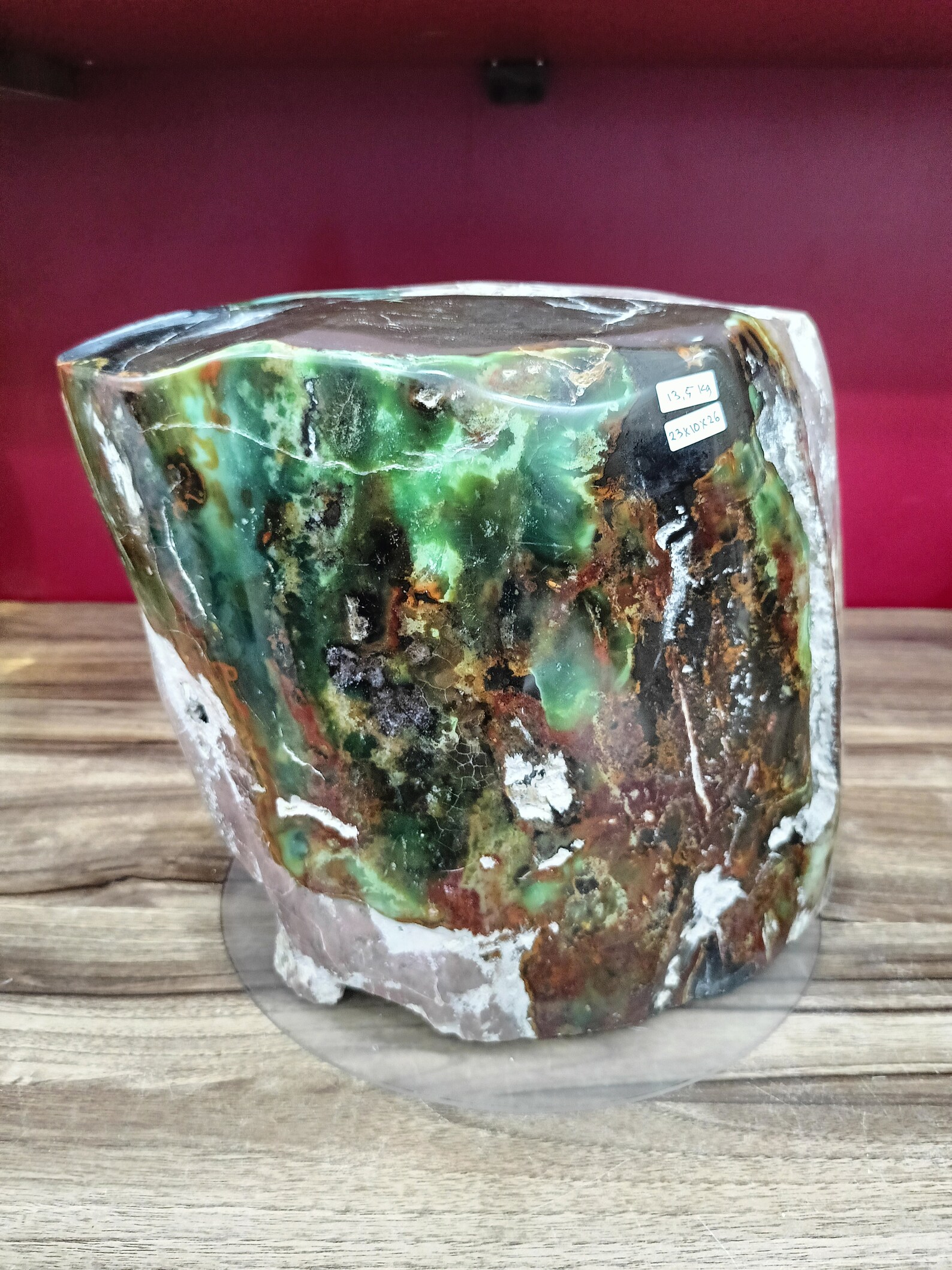 13500gr Rare Strong Energy Blue Green Black Brown Suiseki Tree Fossil ...