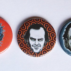 HALLOWEEN HORROR BADGES Set of 5 - Etsy