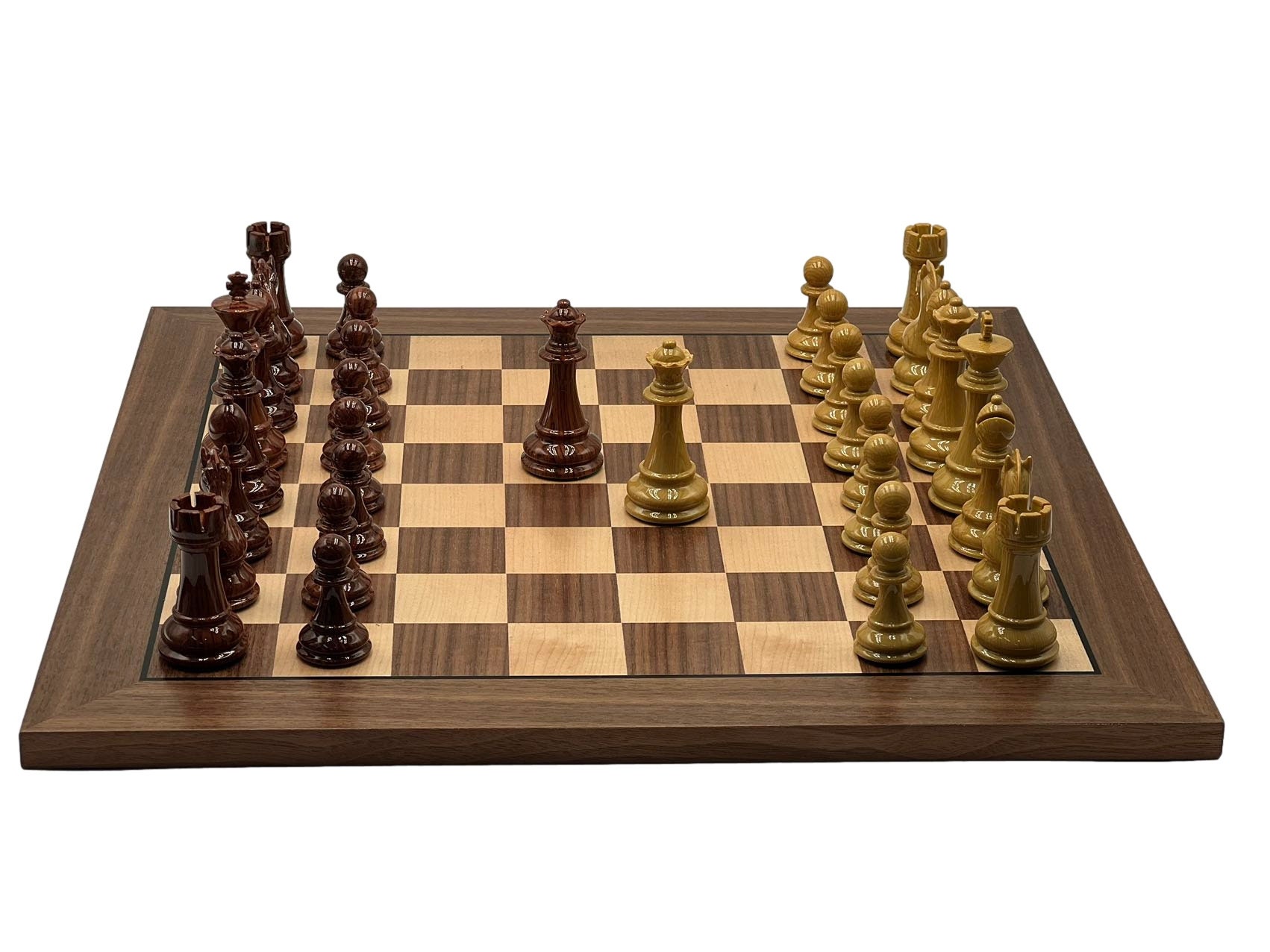 Deluxe 5454cm Super Large Chess Set Walnut Wooden Timber Unfolding ...