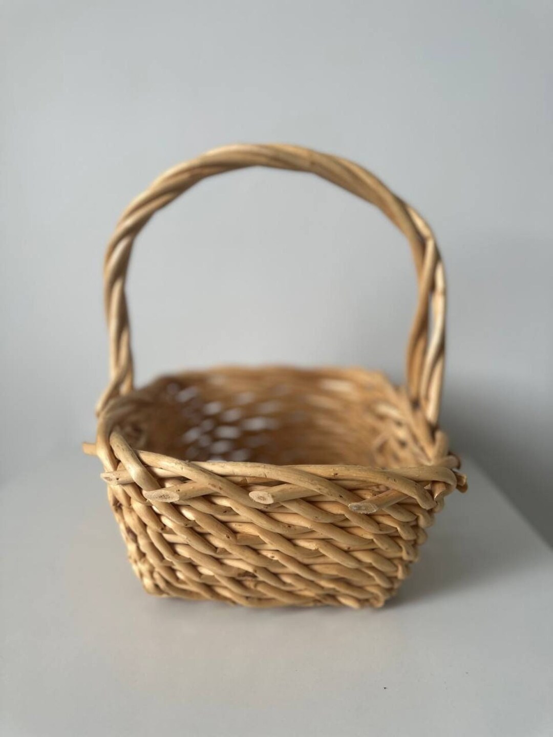 Rectangular Natural Wicker Basket Handle - Elegant & Functional Storage ...