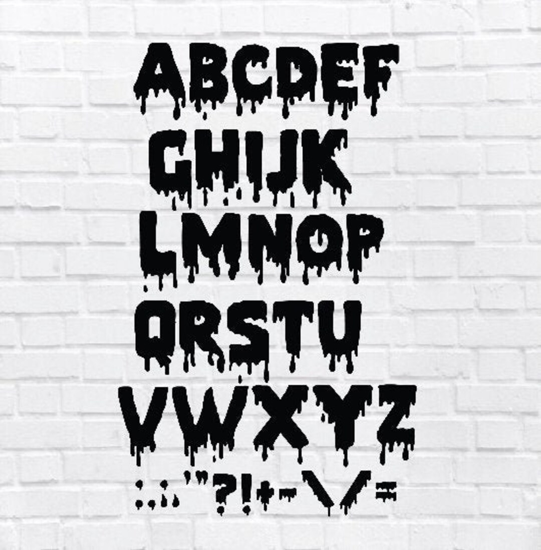 DRIPPING LETTERS CLIPART, Dripping Font Svg, Dripping Letters Svg ...