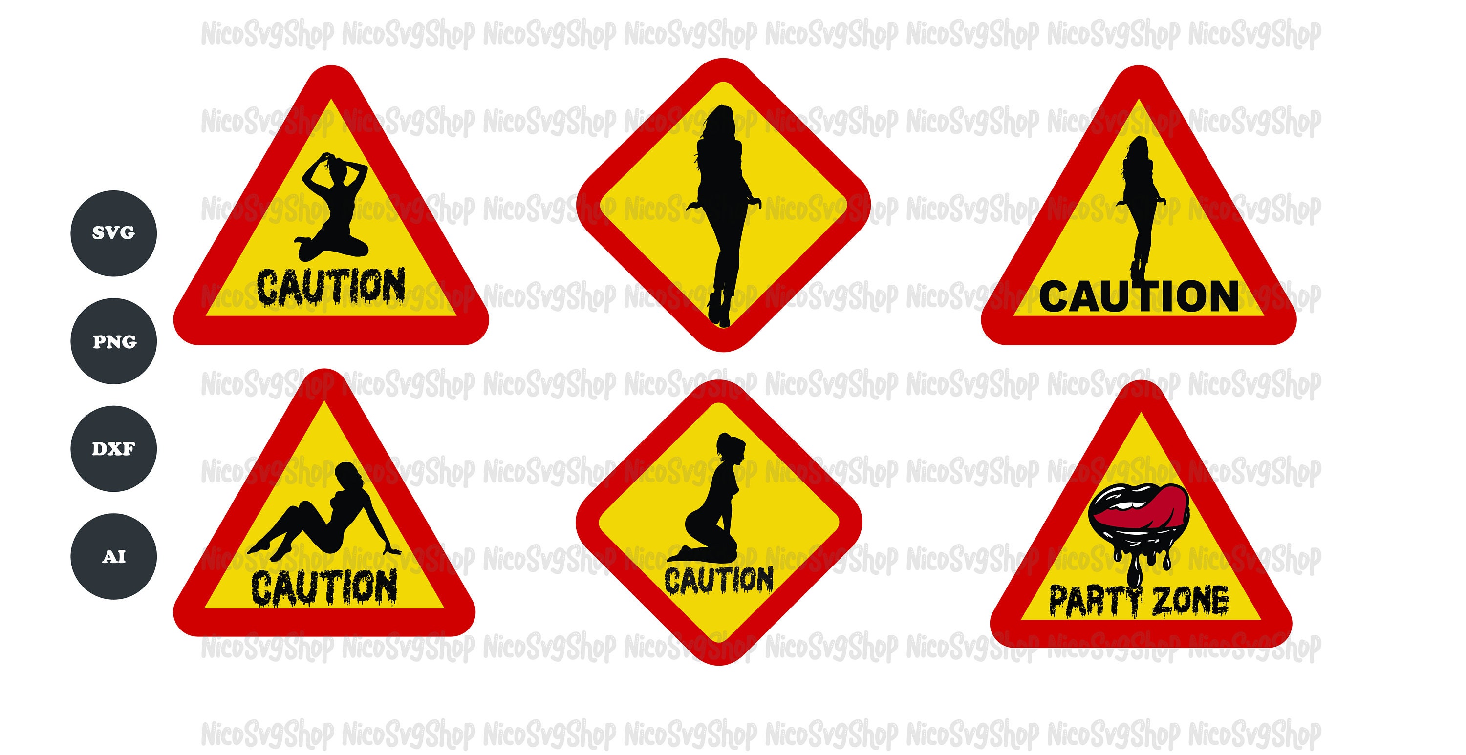 Achtung Schild SVG. Dateien für Cricut png svg dxf | Etsy