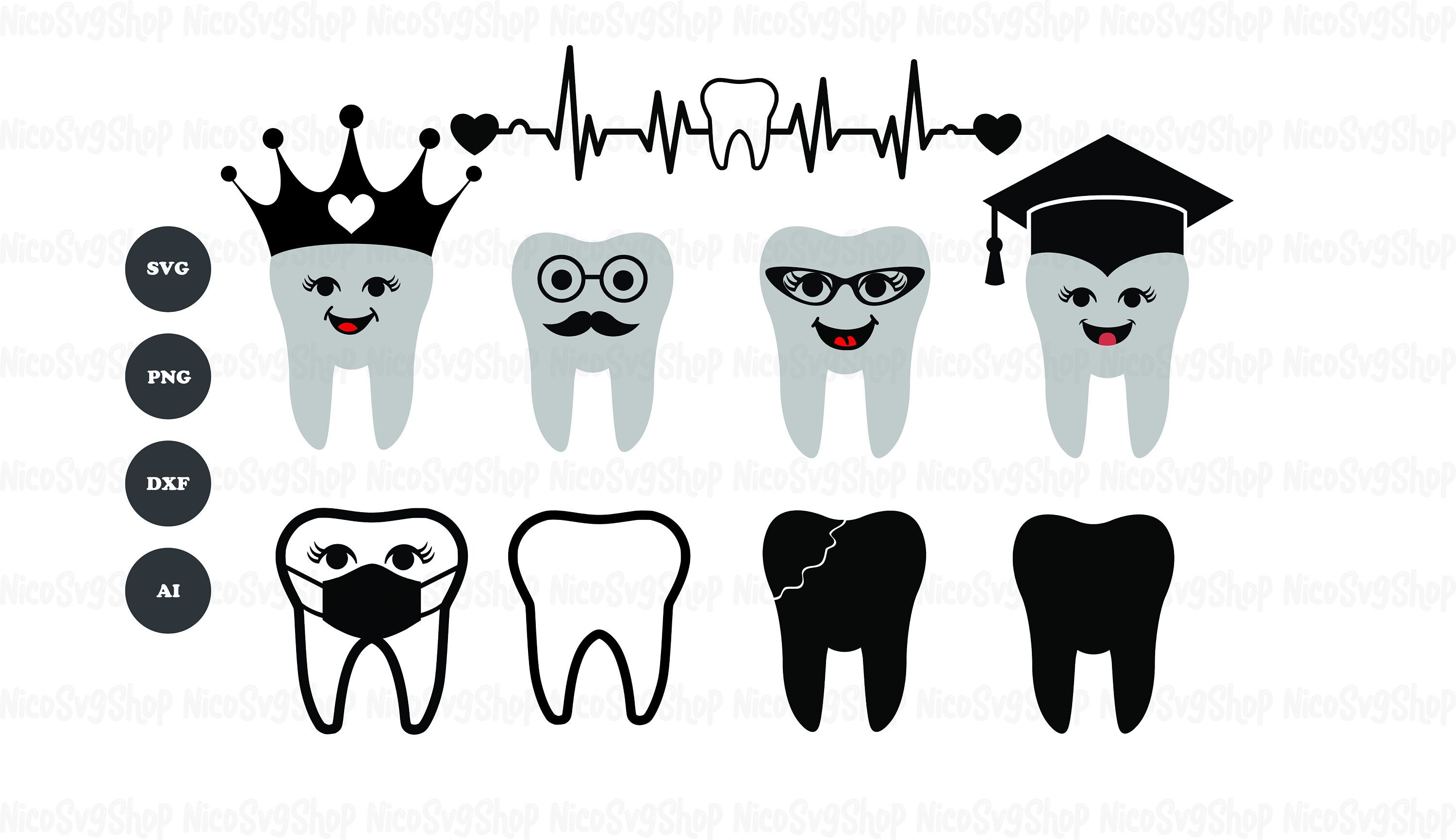 Tooth SVG Tooth Bundle SVG Dental SVG Dentist Tooth Svg. - Etsy