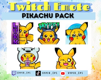 Pikachu Emotes/ Pikachuchibi/ Emotes Discord/ Emotes Twitch - Etsy