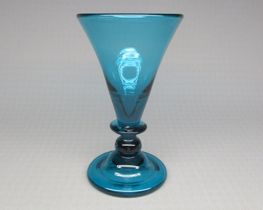 Jamestown Glasshouse Hand Blown Beer Glass , Rolled Edge and Melted ...