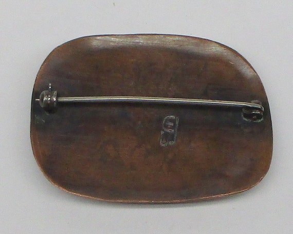 Mid century modern pin of deer , copper and brass , m… - Gem