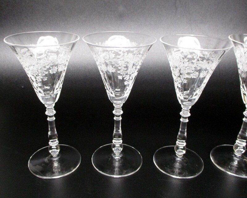 Bryce Fern Leaf Set of Five Glasses Sherry Glass 1945 Elegant - Etsy
