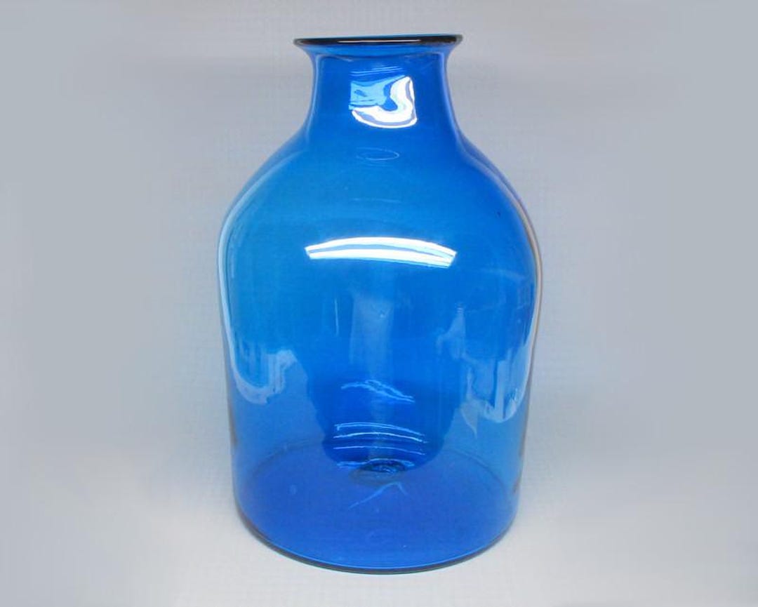 Blenko Large Floor Vase , Blue Vintage Shape Number 3423 1974 Catalog ...