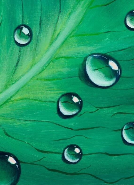 Art on Card Dew Drops Are the Morning Gems - Etsy