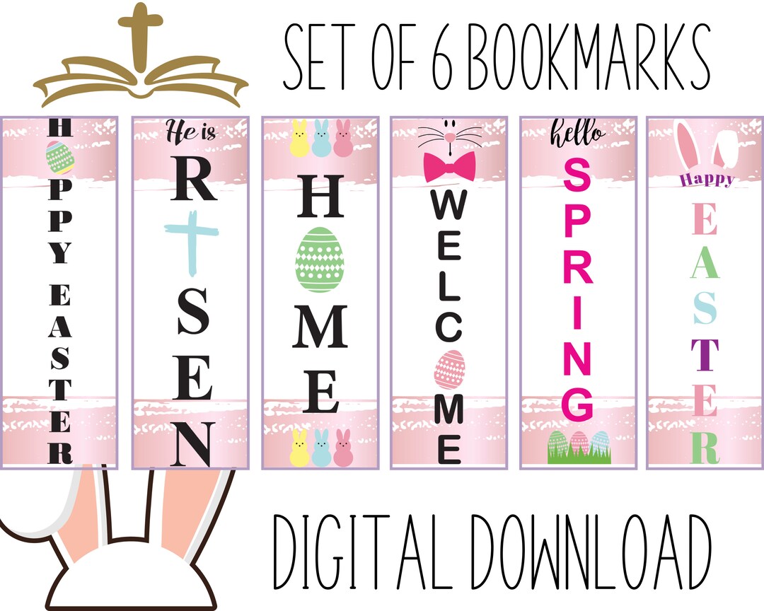 Spring Printable Bookmarks Set of 6 Inspirational Scripture Bookmarks ...