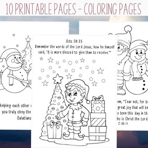 Christian Bible Verse Coloring Pages for Christmas With Scripture for ...