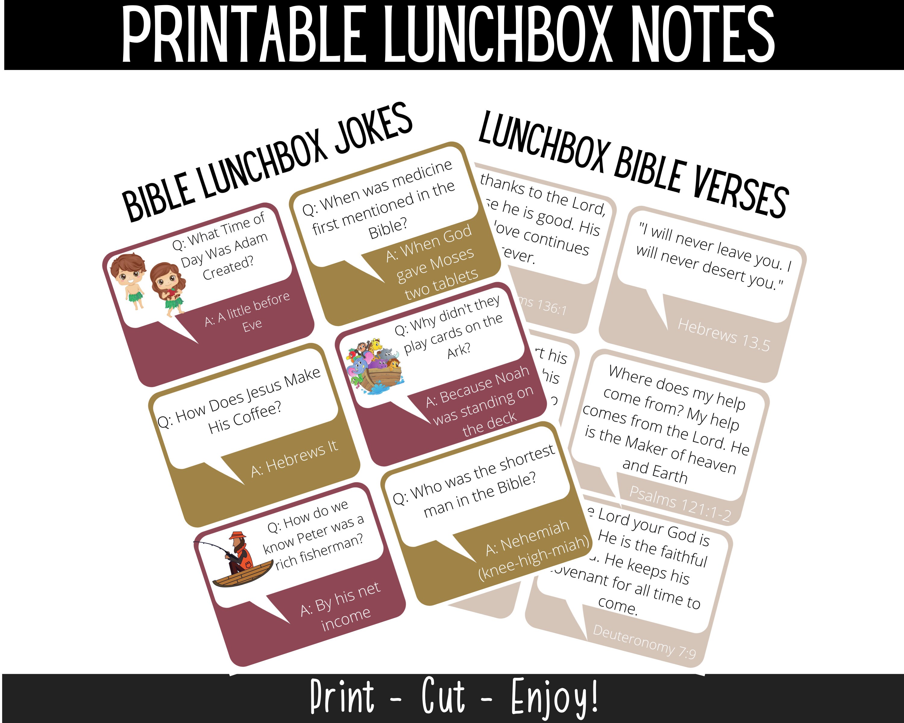 Fun & Faith Lunch Box Notes: Encouraging Bible Verses and Christian ...