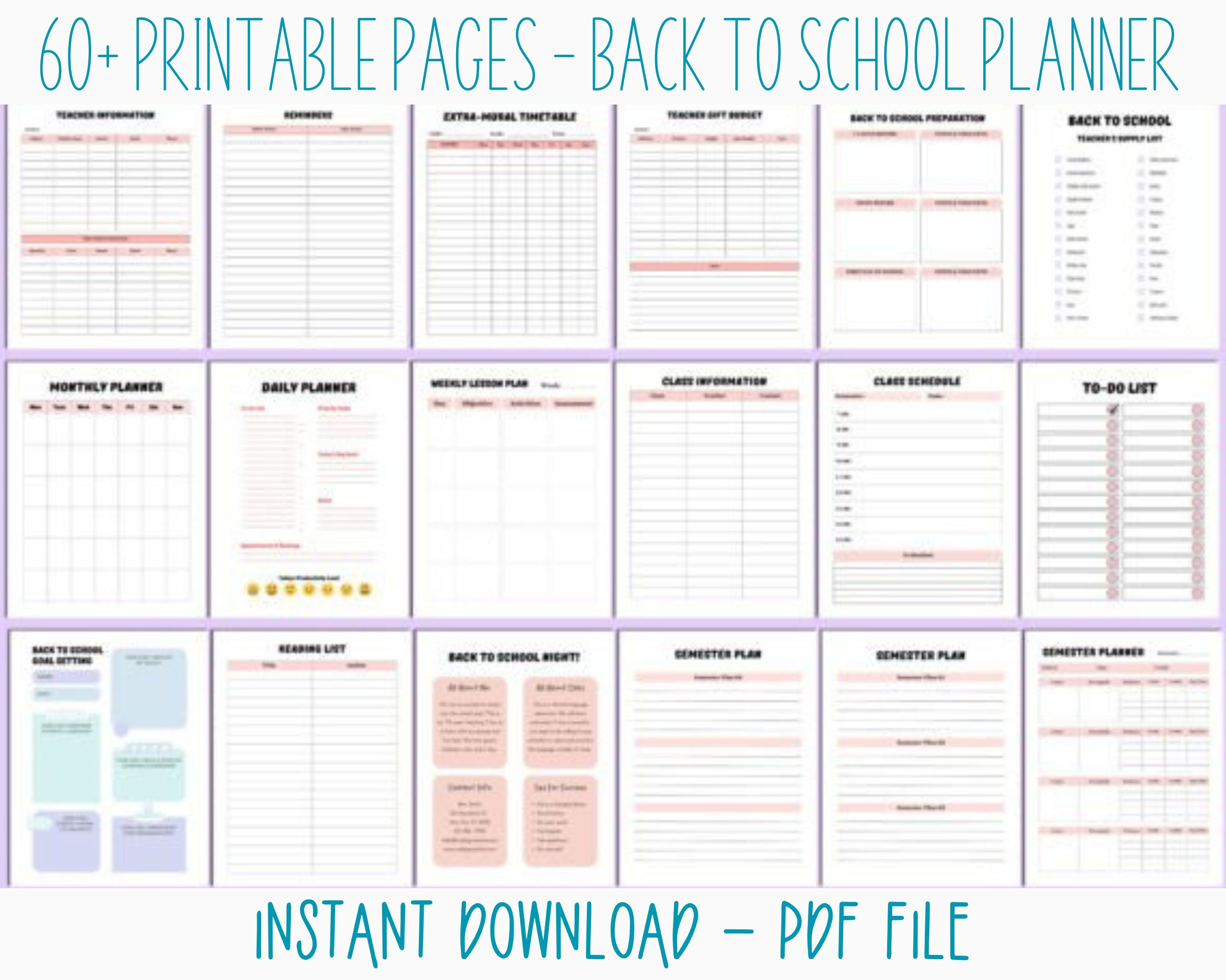 Faith-focused Back to School Planner for Kids Christian Daily Organizer ...