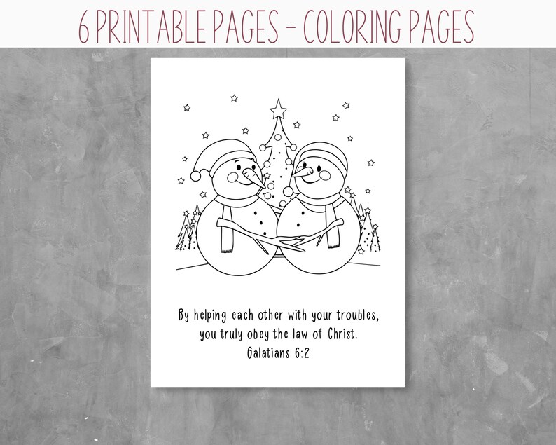 Christian Bible Verse Coloring Pages for Christmas With Scripture for ...