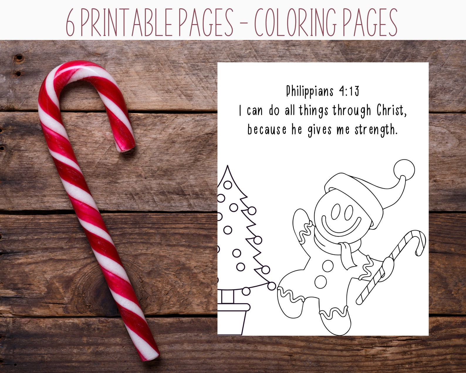 Christian Bible Verse Coloring Pages for Christmas With - Etsy